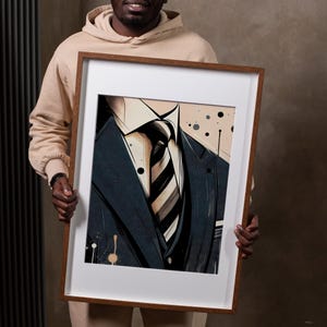 Sharp and Sophisticated Art for Stylish Gentlemen, Abstract Artwork for ...