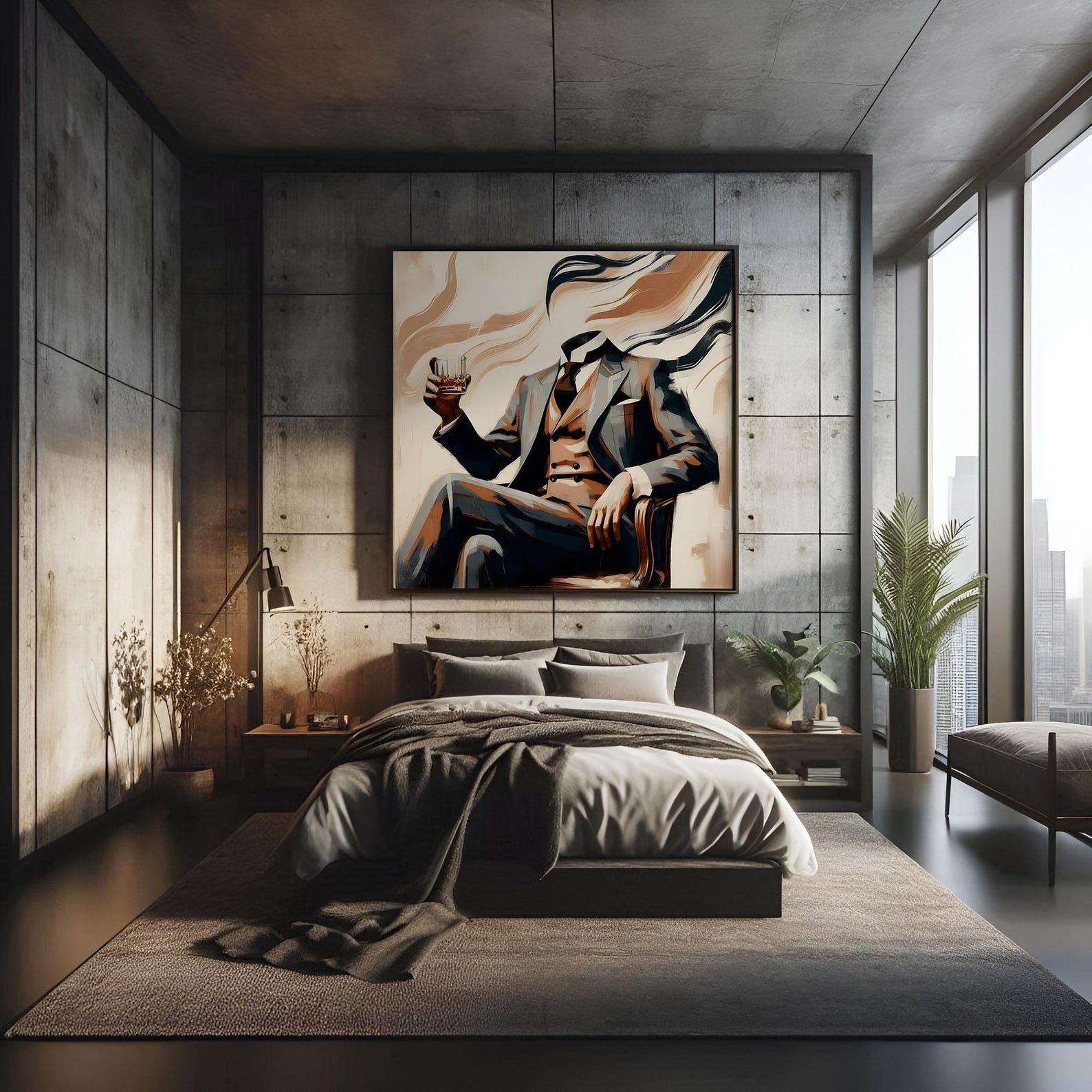 Luxury Art Print: Elegant Gentleman in Suit With Whiskey Sophisticated ...