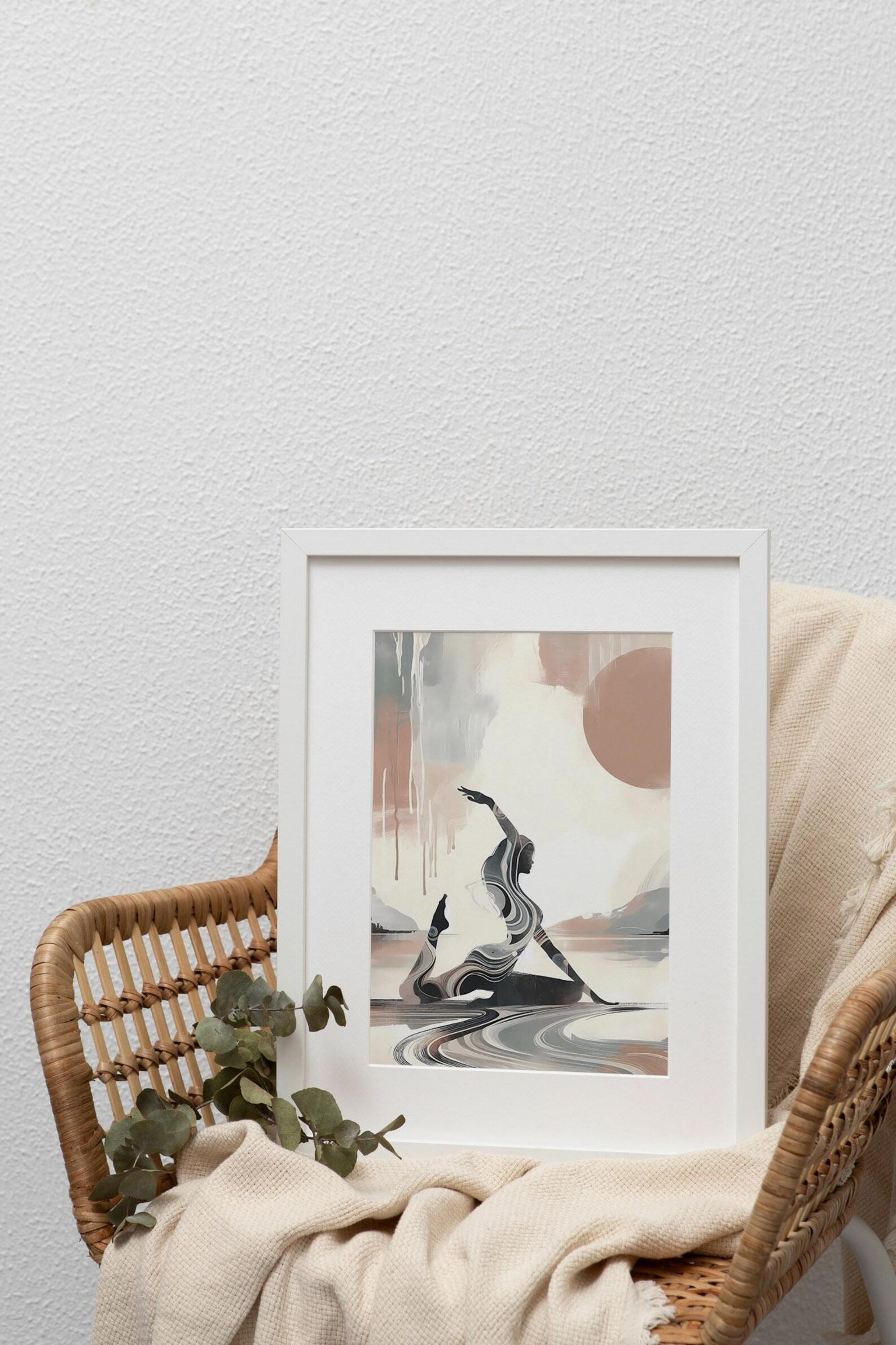 Yoga Flow Abstract Art Mindful Movement Decor Wellness Printable ...