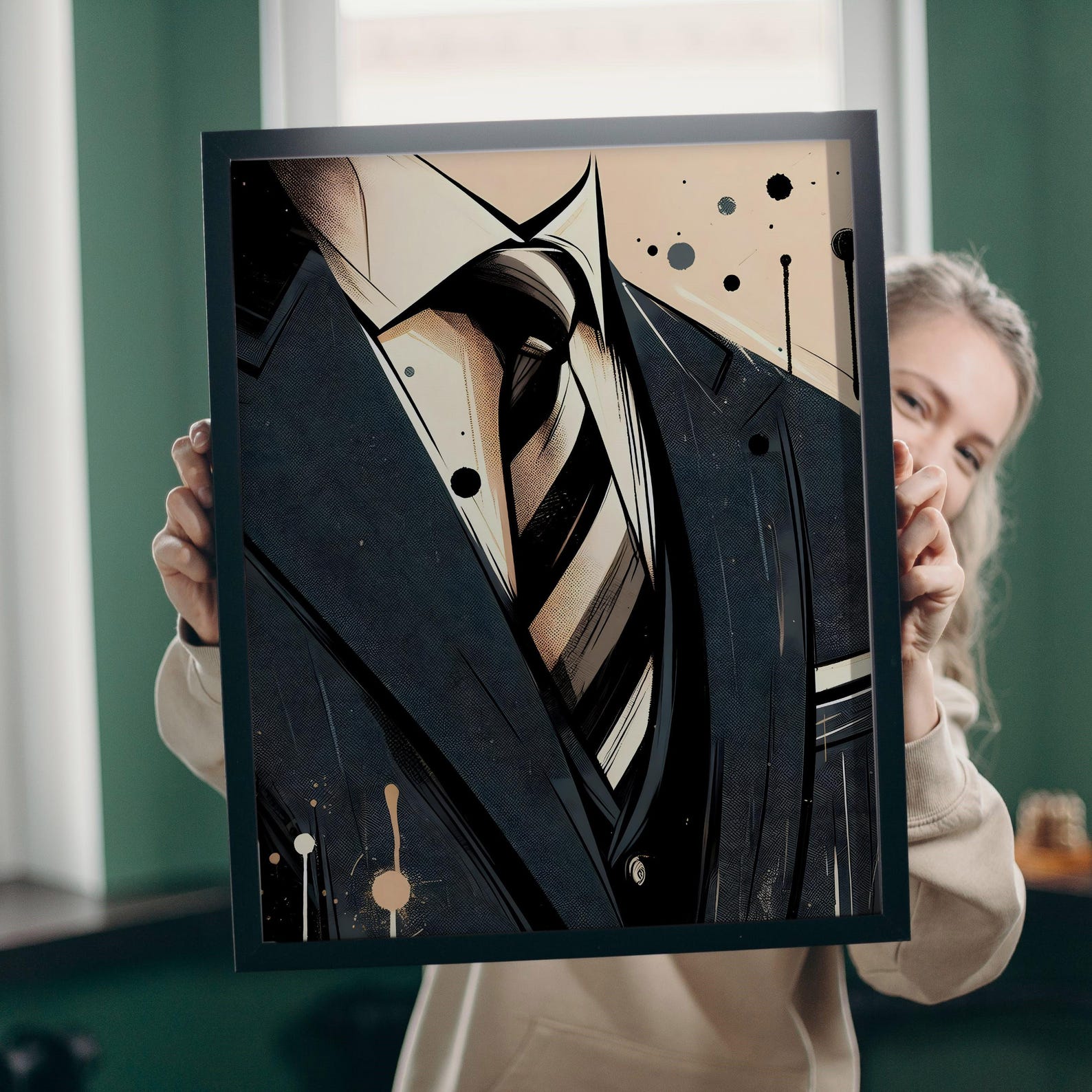 Sharp and Sophisticated Art for Stylish Gentlemen, Abstract Artwork for ...