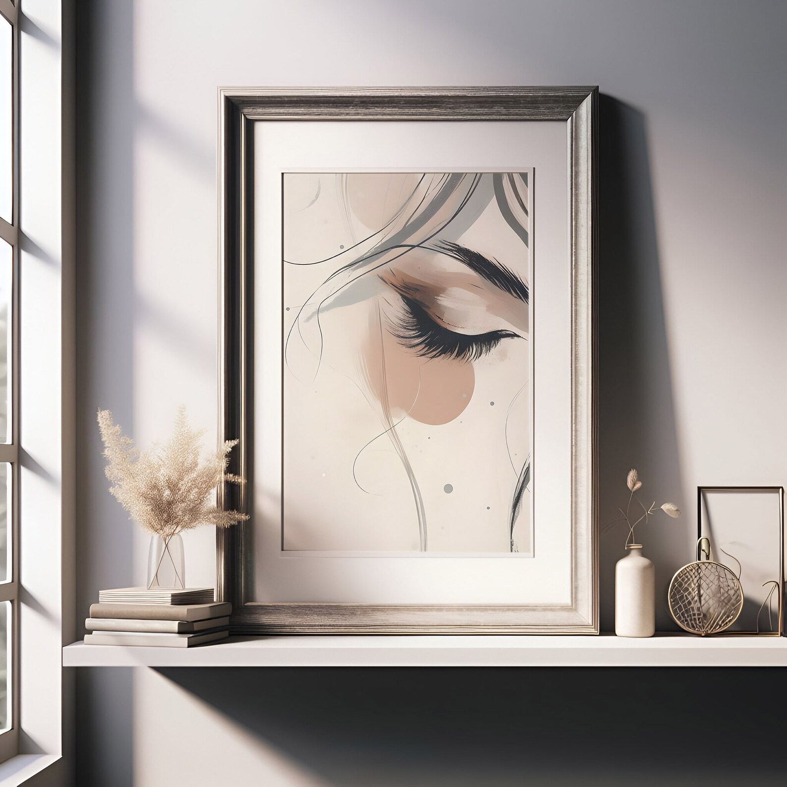 Female Eyes, Eyelashes, and Brows - Esthetician Abstract Art, Luxury ...