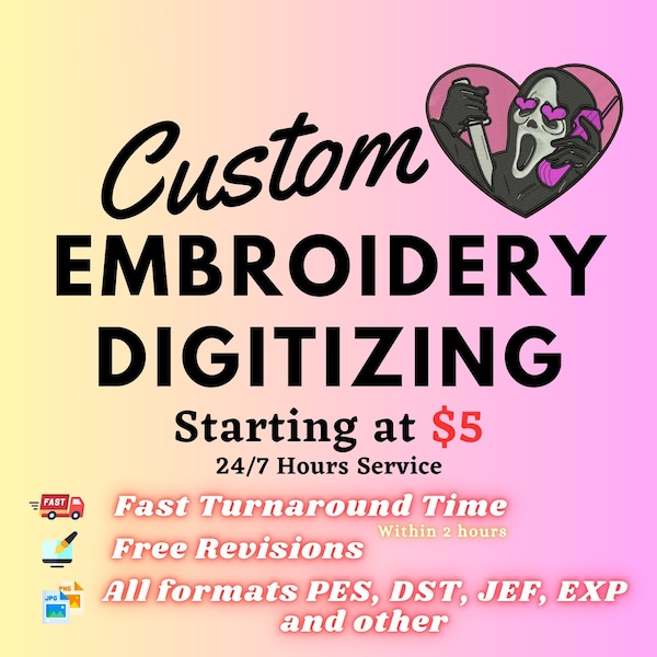 Patch Embroidery Digitizing Service - Etsy
