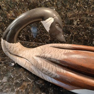 Hand Carved in Wood, Canadian Goose, Signed by Montana Carver, Large ...