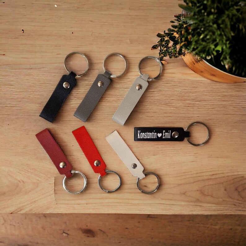 Our Leather Keychains Are Personalized for You by Hand and With Great ...
