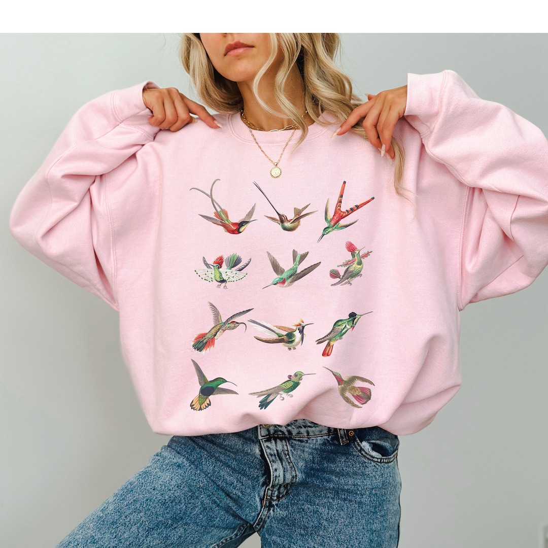 Hummingbird Sweatshirt, Cottagecore Sweaters, Gift for Hummingbird ...