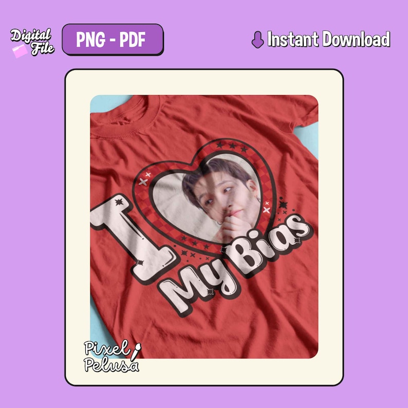 I Love My Bias | Kpop PNG | Digital File Kpop Stickers | Kpop Decal - Etsy