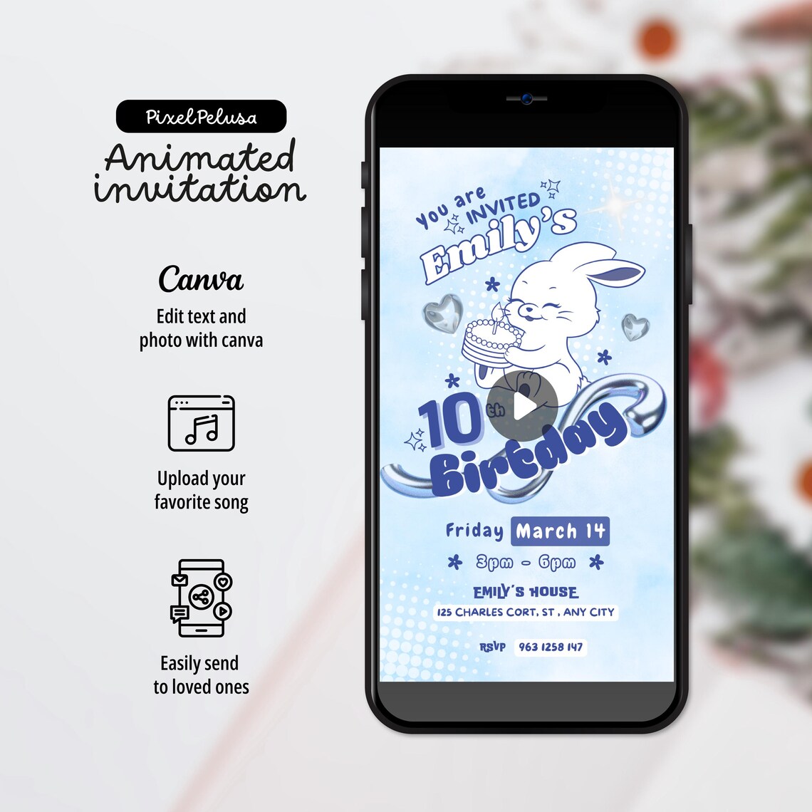 Kpop Birthday Digital Invitation Template Kpop Digital Birthday Party ...