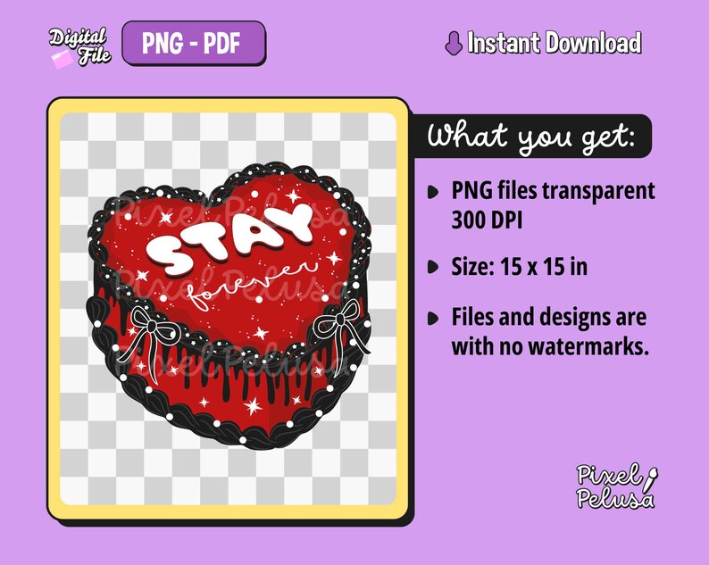 Cute Vintage Cake Stay | Kpop PNG | Digital Kpop Stickers | Kpop Decal ...
