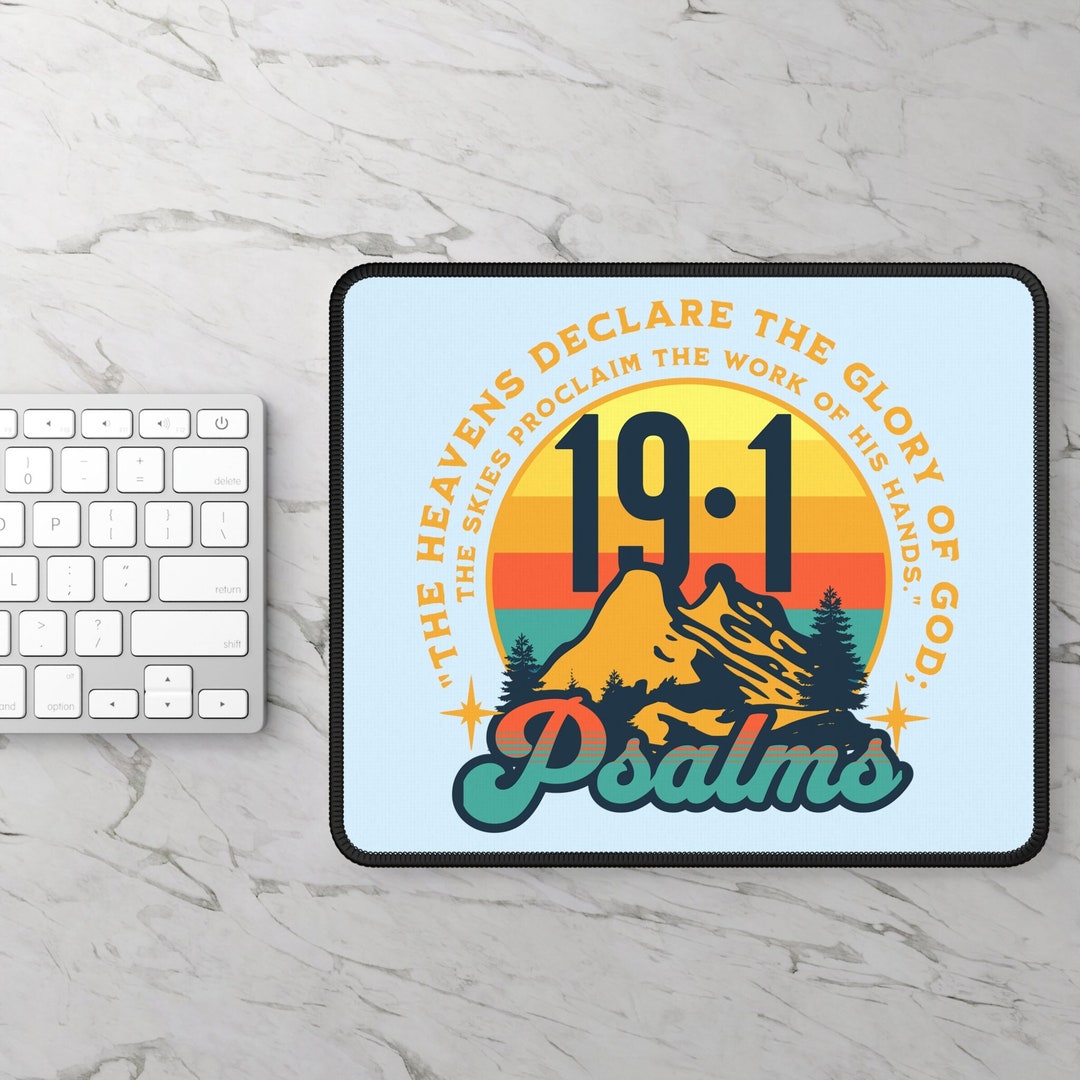 The Heavens Declare the Glory of God Psalm 19:1 Retro Design Mouse Pad ...
