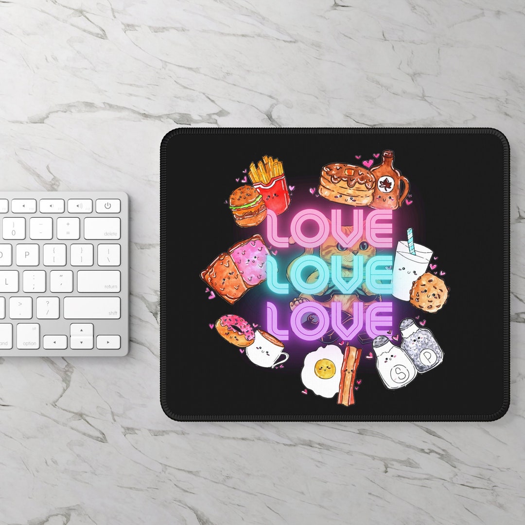 Love Food Couples Gaming Mouse Pad, Mouse Pad for Girls, Cat Mouse Pad ...