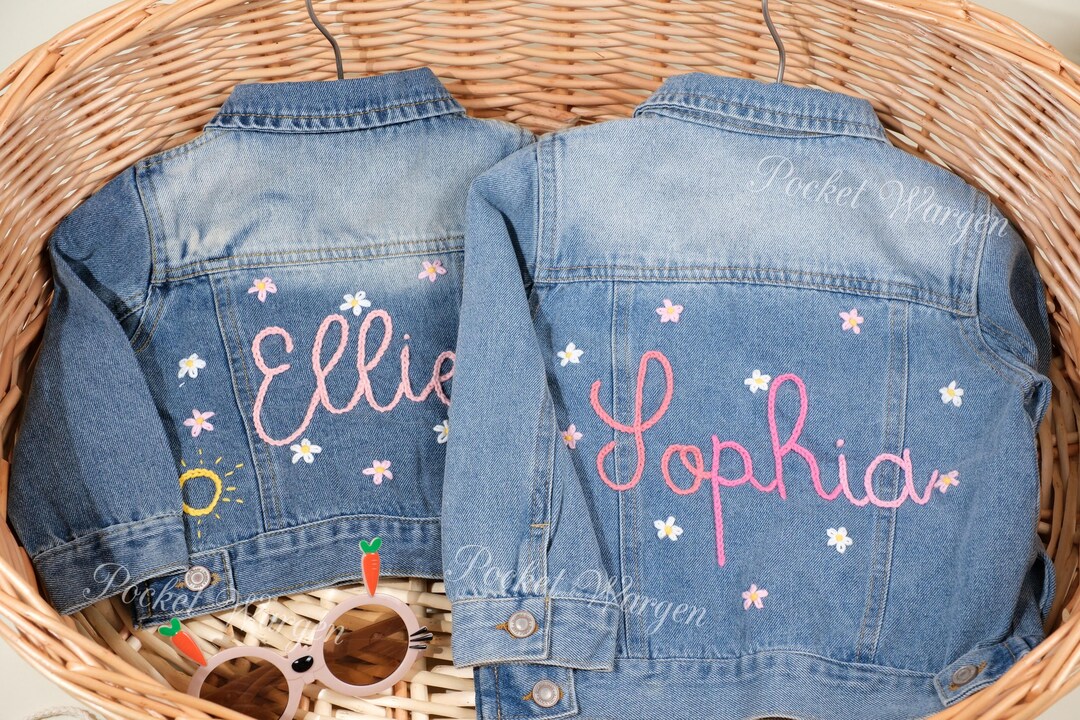 Personalized Baby Denim Jacket: Custom Embroidered Name - Etsy