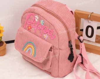 Custom Backpack for Toddler, Personalized Kids Mini Backpack: Hand ...