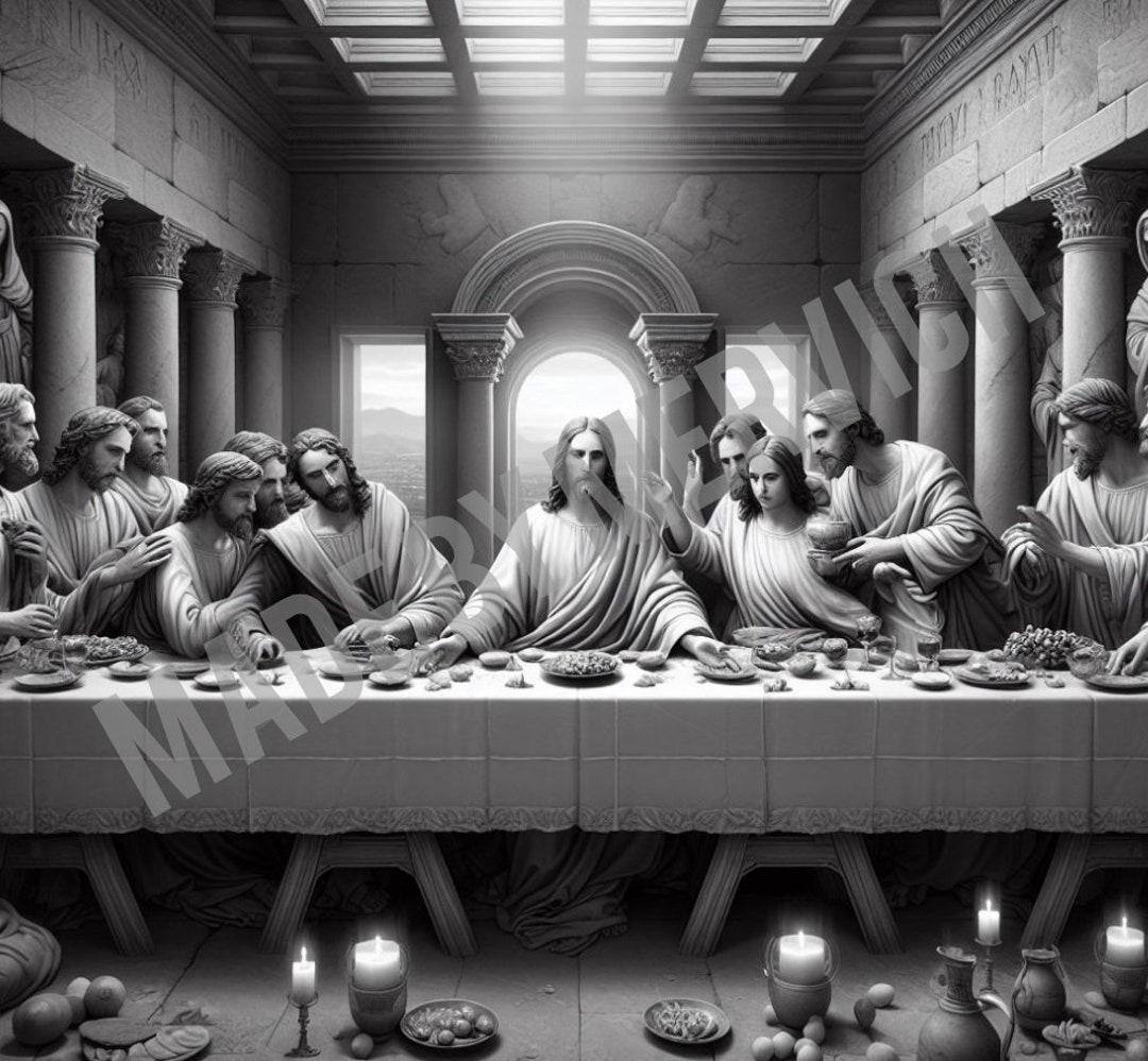 Jesus Last Supper PNG - Laser Engrave Image (digital File) - Etsy