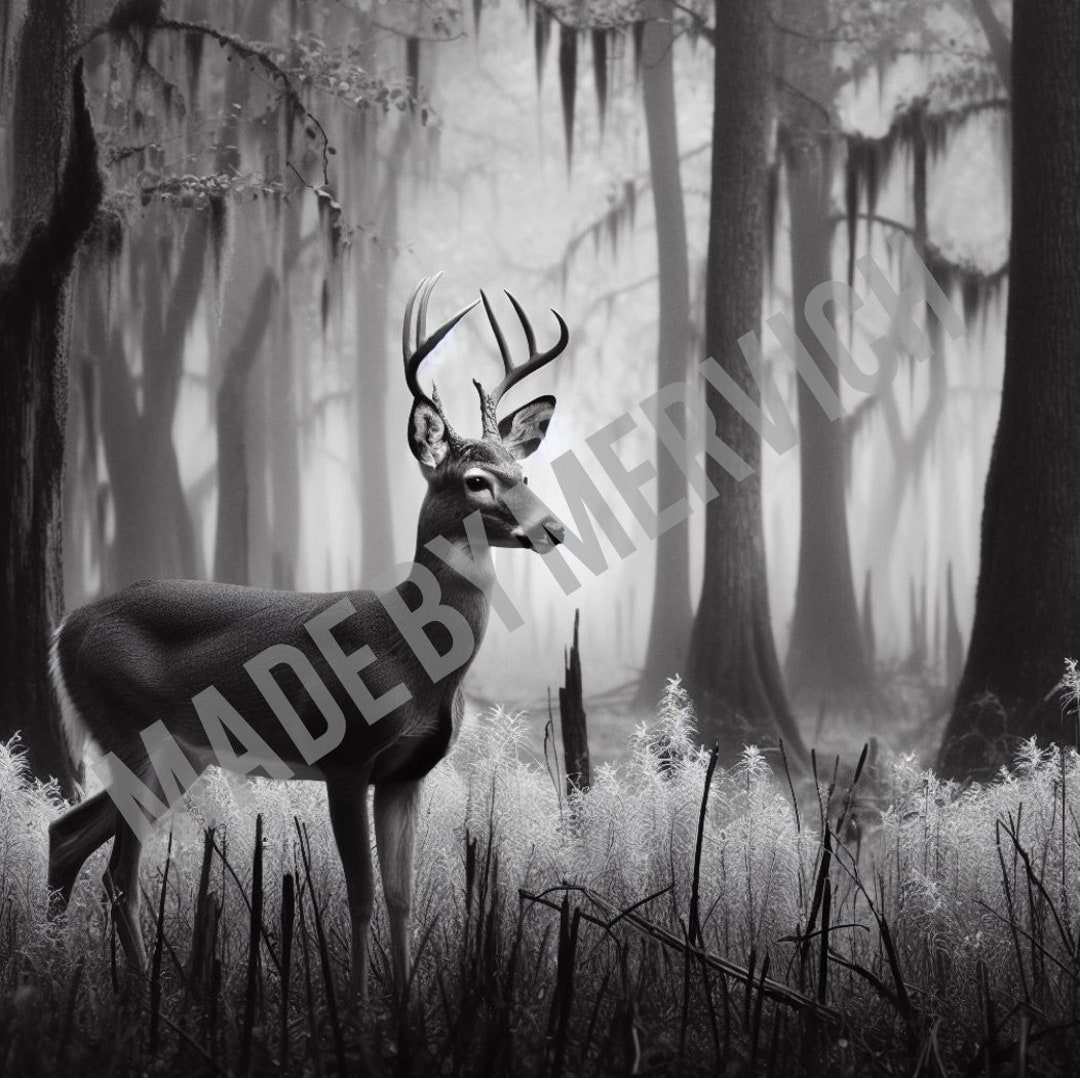 Laser Engrave PNG - Buck in Scenery / Deer / Laser Ready / PNG for ...