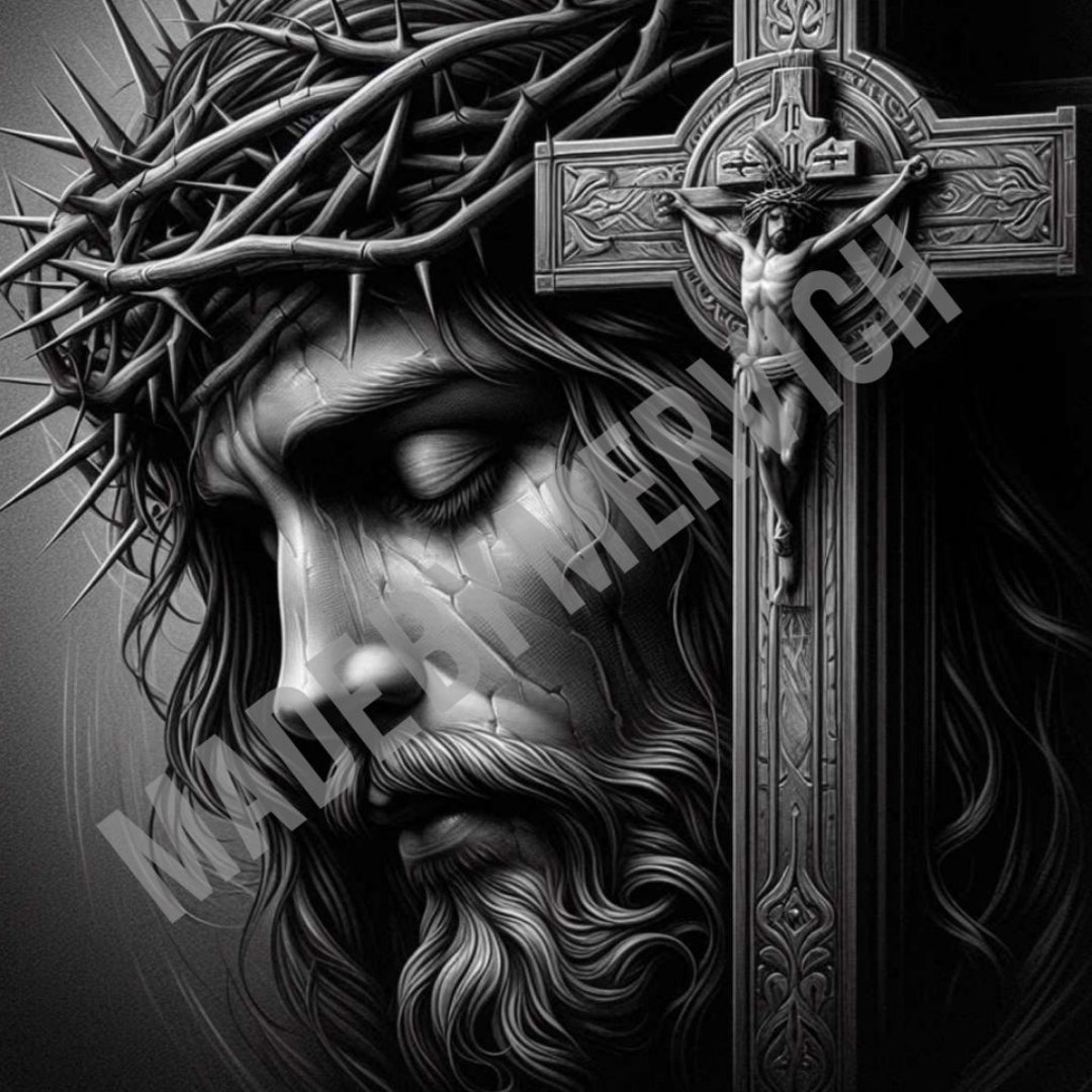 Laser Engraved Jesus Face PNG: DIY Digital File - Etsy
