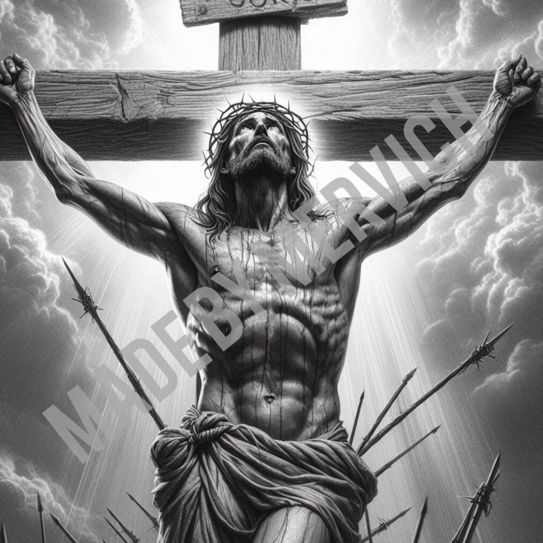 Laser Engrave PNG - Jesus on Cross / Laser Ready / PNG for Engraving ...