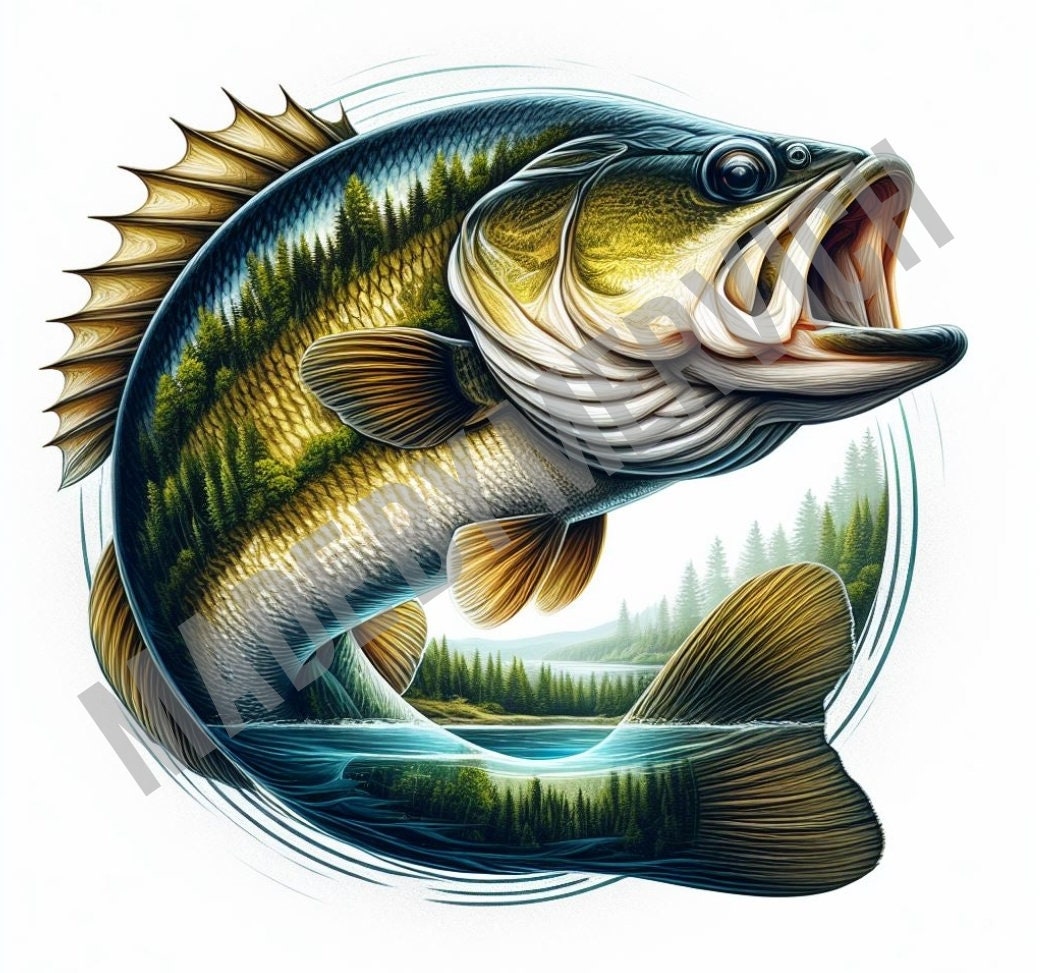 Largemouth Bass Laser Engrave Image: DIY PNG File (digital Download) - Etsy