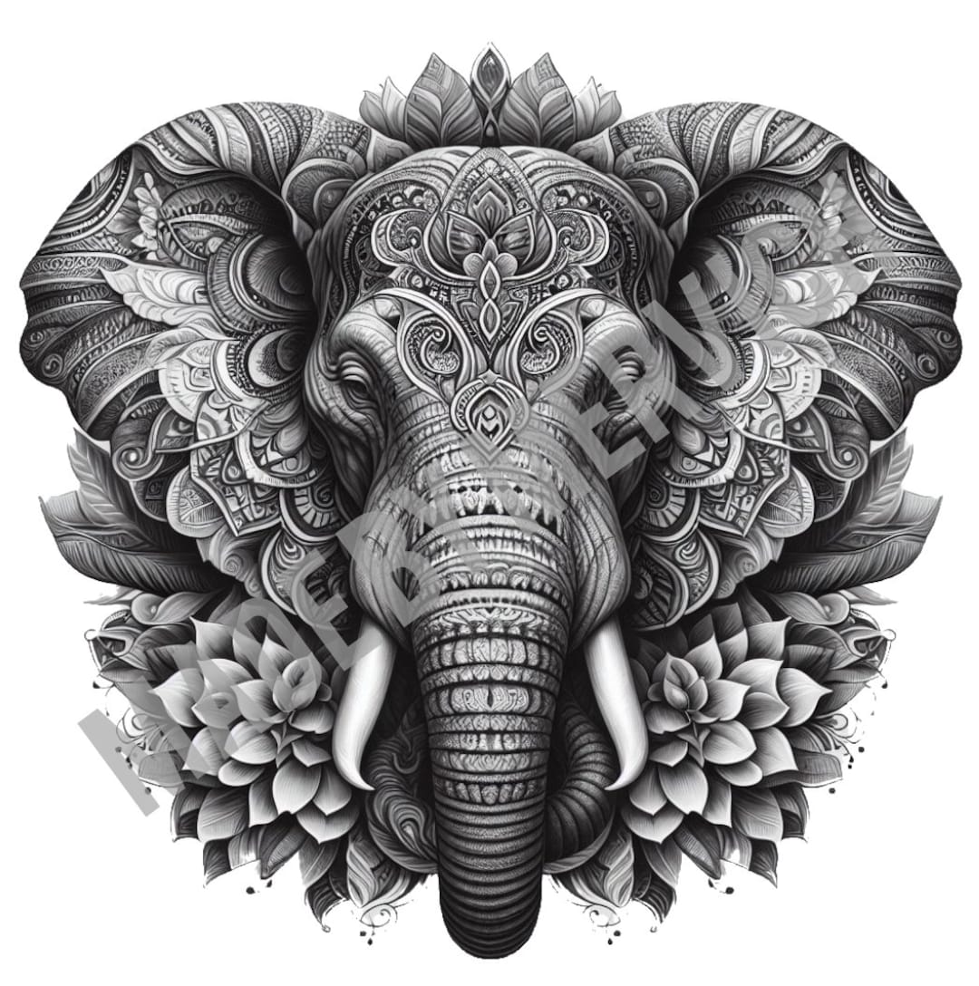 Laser Engrave Elephant Mandala: PNG Digital File - Etsy