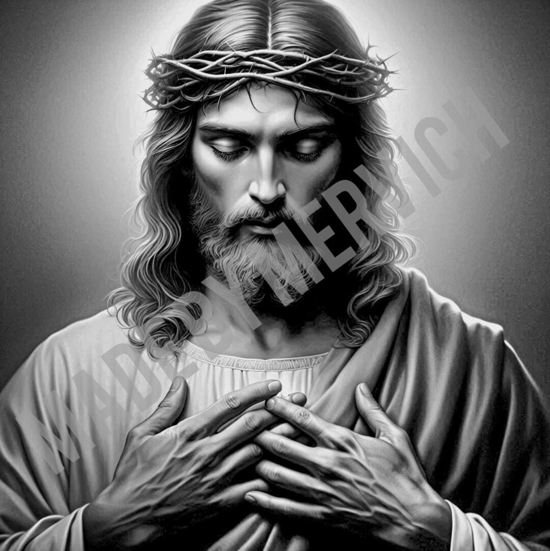Laser Engrave PNG - Jesus / Laser Ready / PNG for Engraving / PNG Burn ...