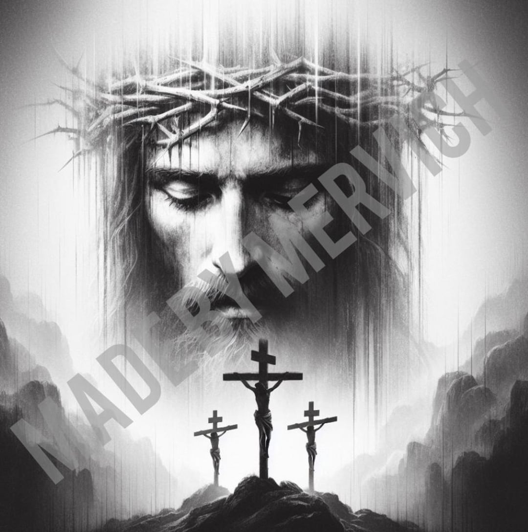 Jesus Overlooking Calvary's Hill - Laser Engrave PNG (digital File) - Etsy