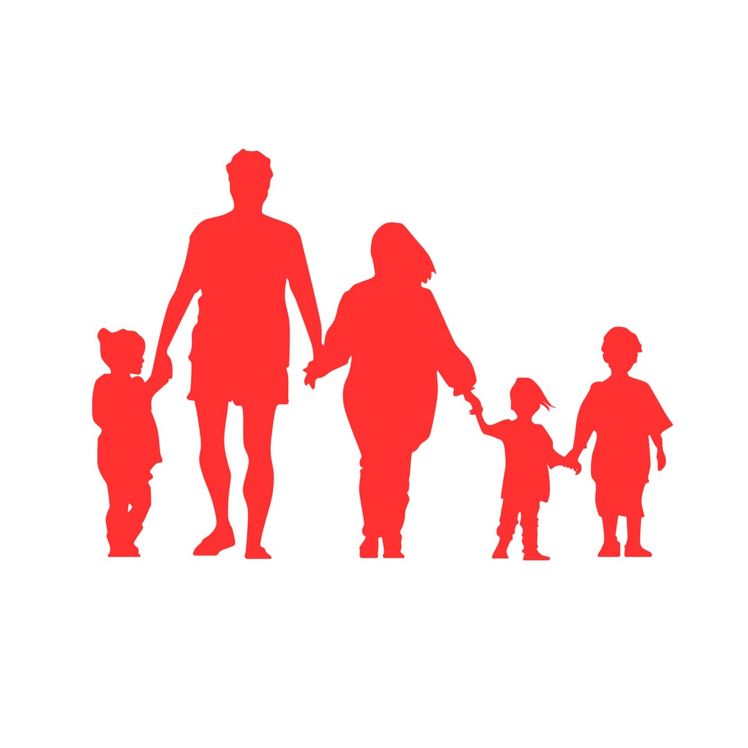 Five Members Family Stickers Instant Download - Etsy