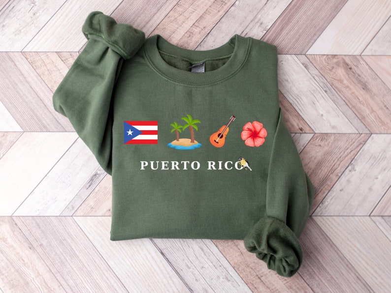 Puerto Rico Trendy Sweatshirt, Boricua, Taino, Puerto Rico Flag Shirt ...