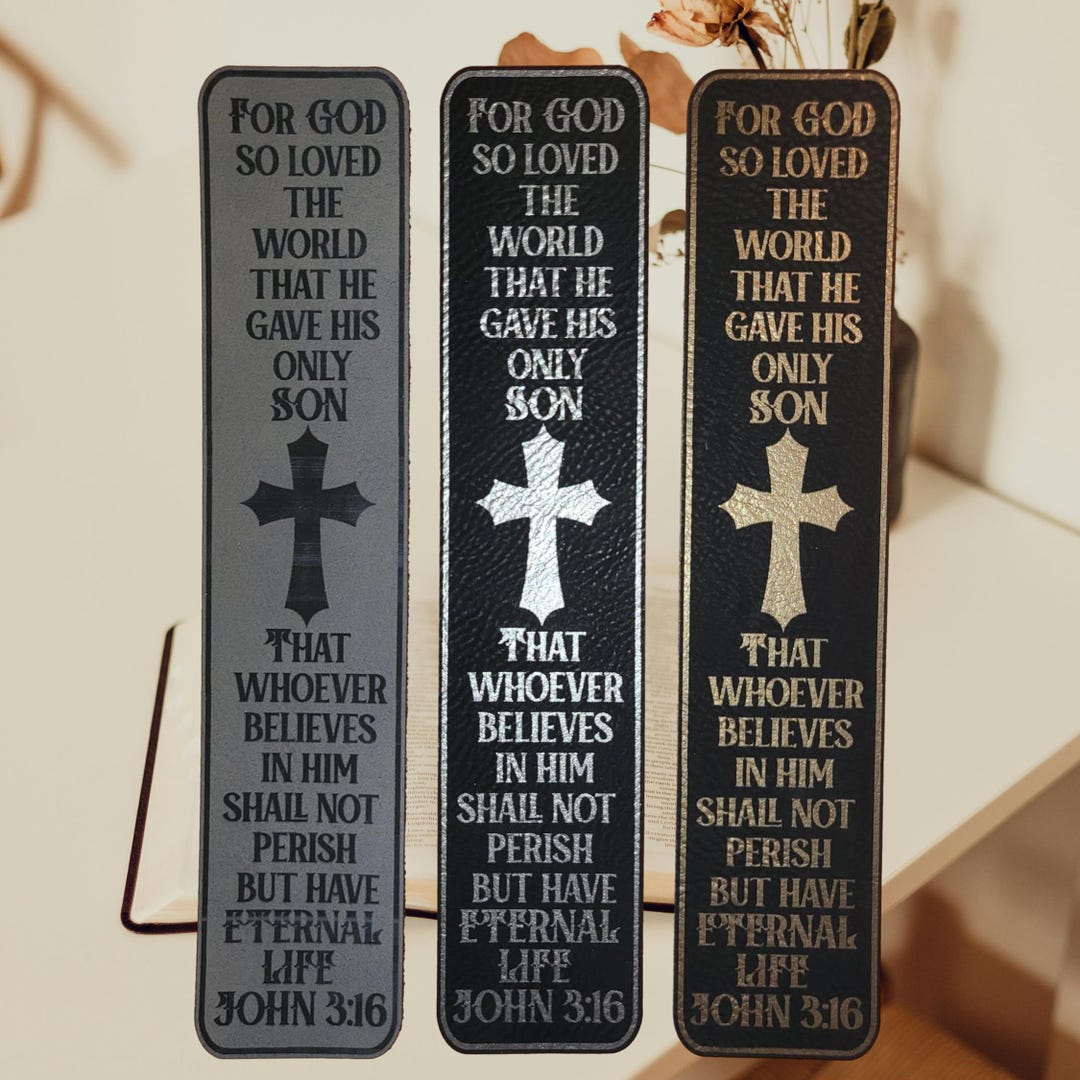 JOHN 3:16 Leatherette Bookmark - Etsy