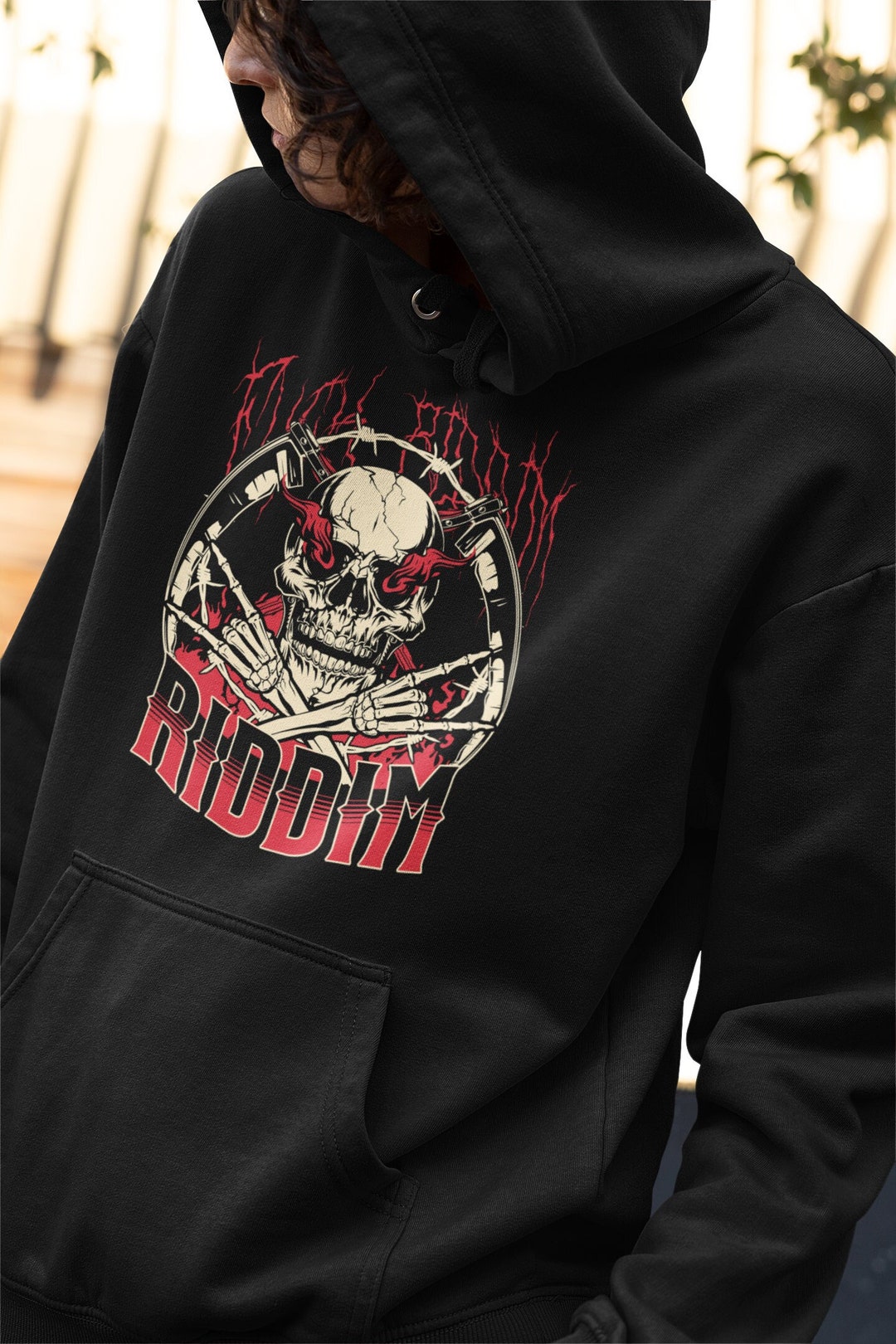Riddim Dubstep Hoodie Festival Clothes EDM Rave Hooded Sweatshirt - Etsy