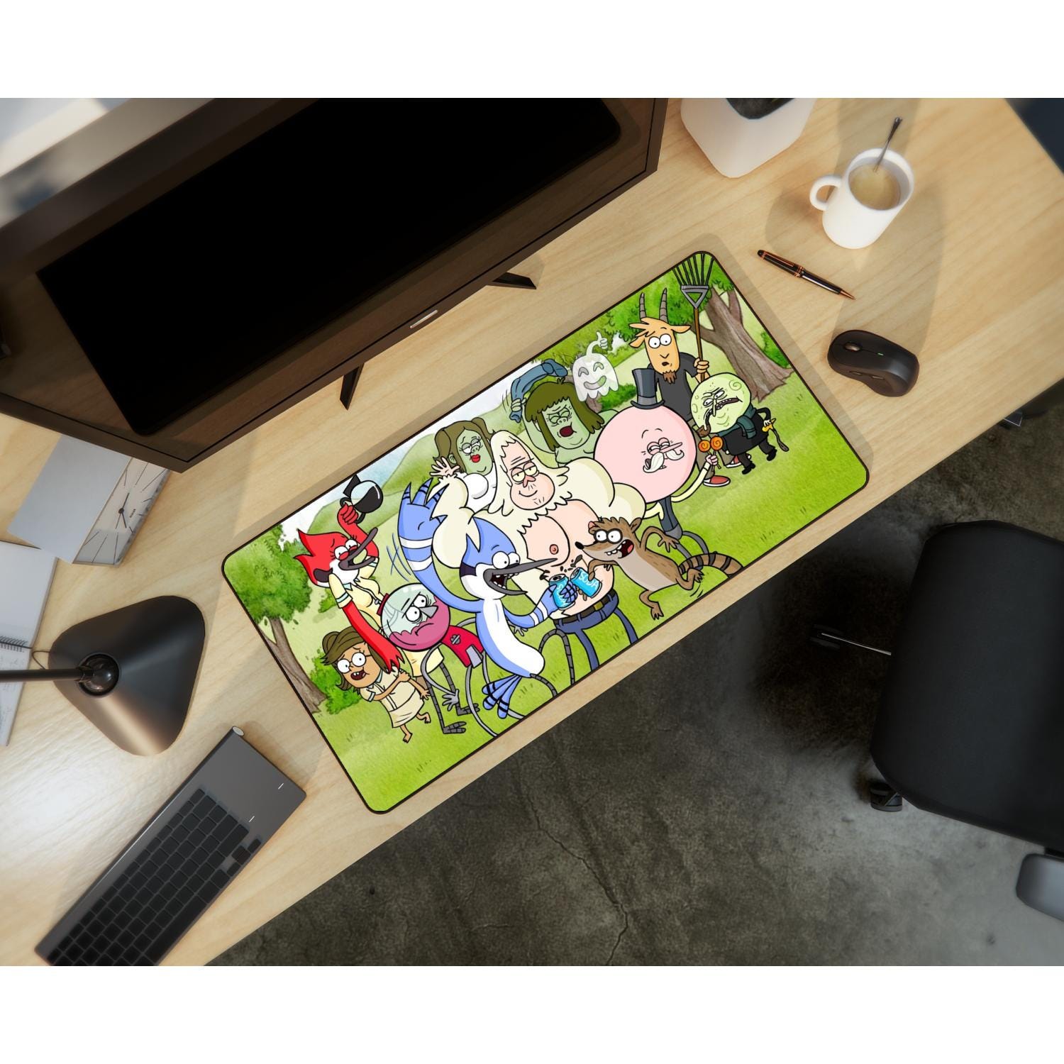 Cartoon-themed Desk Mat, Vibrant Character Design Mousepad for Gaming ...