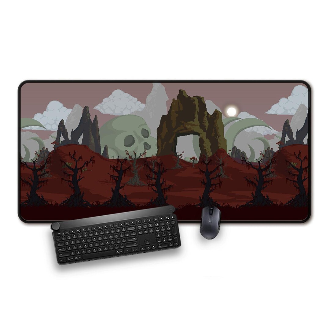 Crimson Background Gaming Mousepad, Anti-slip Rubber Base, Medium ...