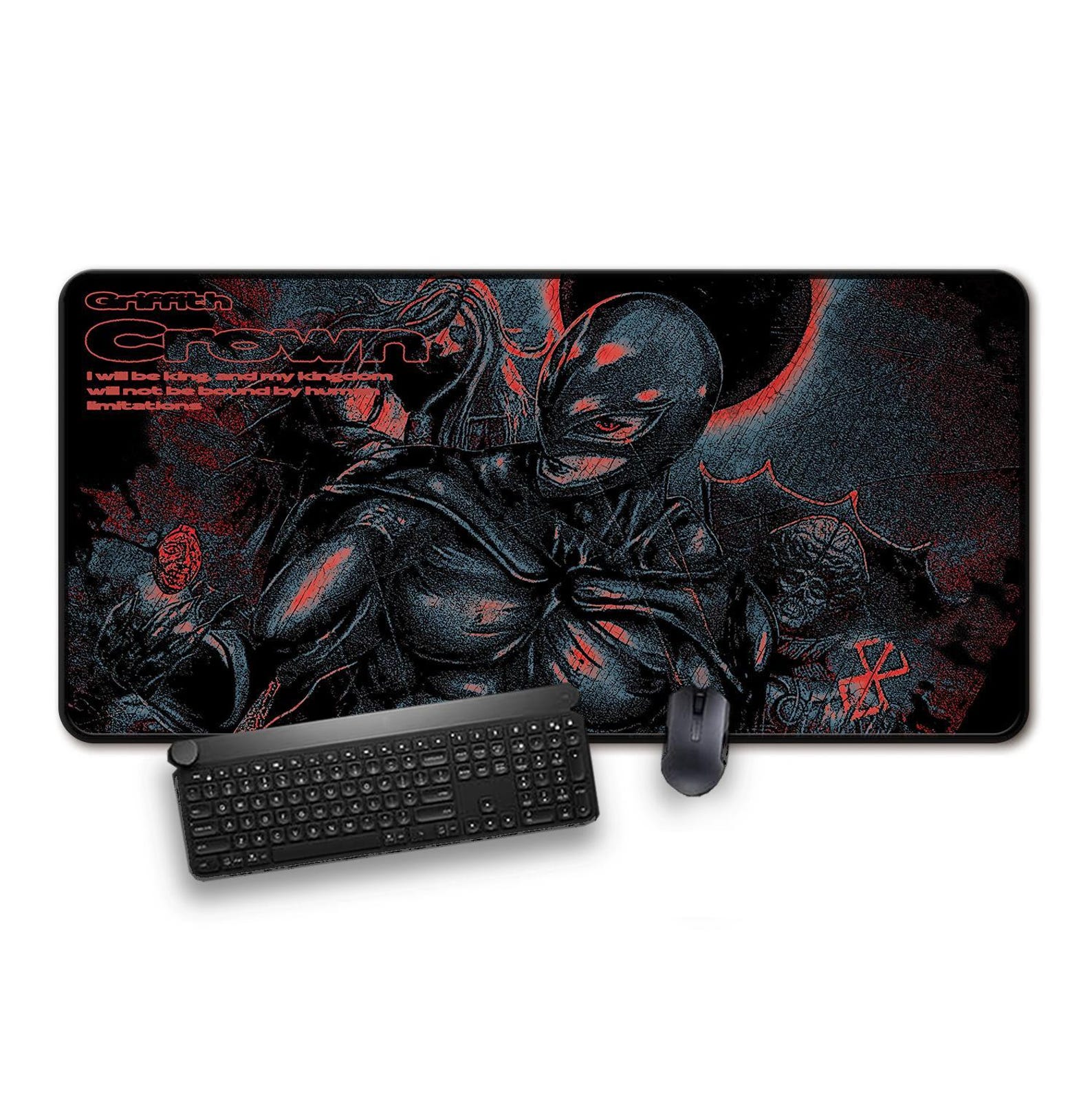 Berserk Griffith Anime Gaming Mousepad, Large Desk Mat With Epic Anime ...