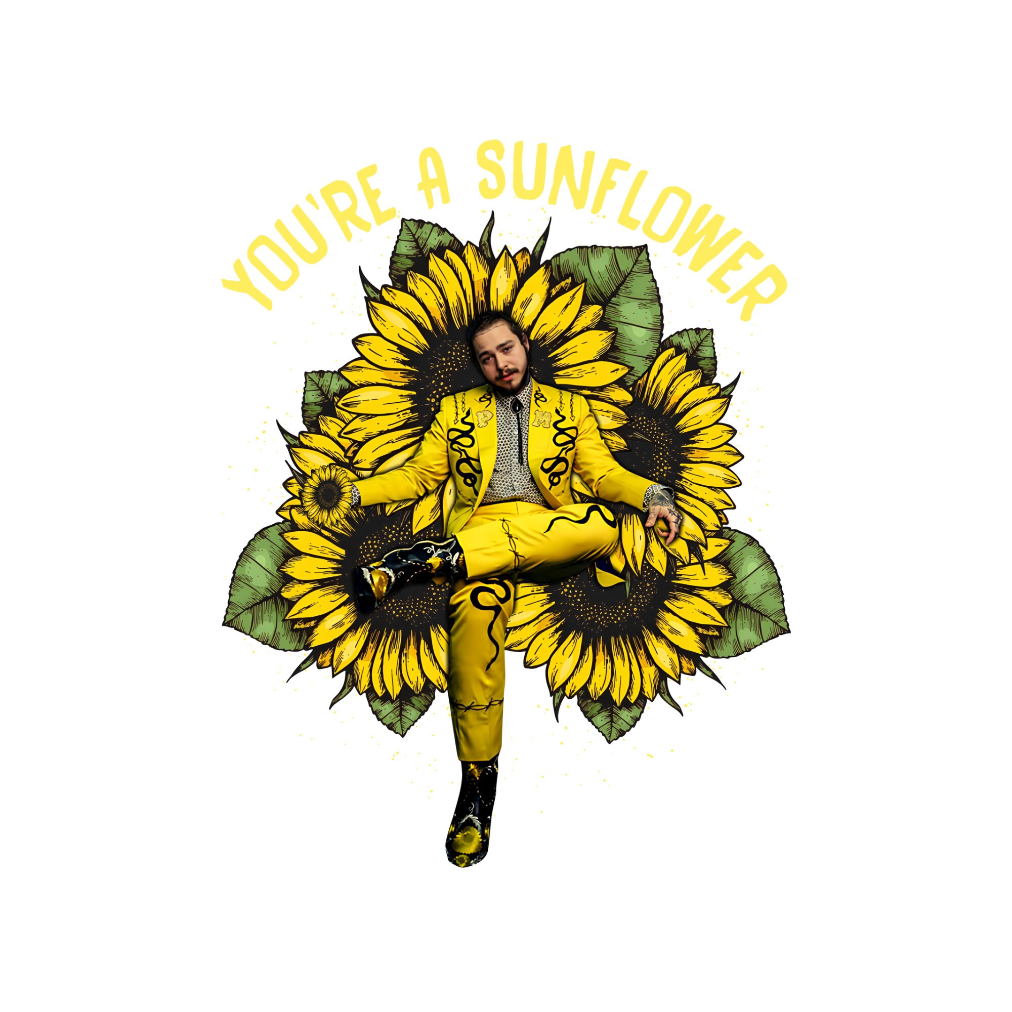 Post Malone Youre a Sunflower Png Cut Files Original Clip Art Images ...