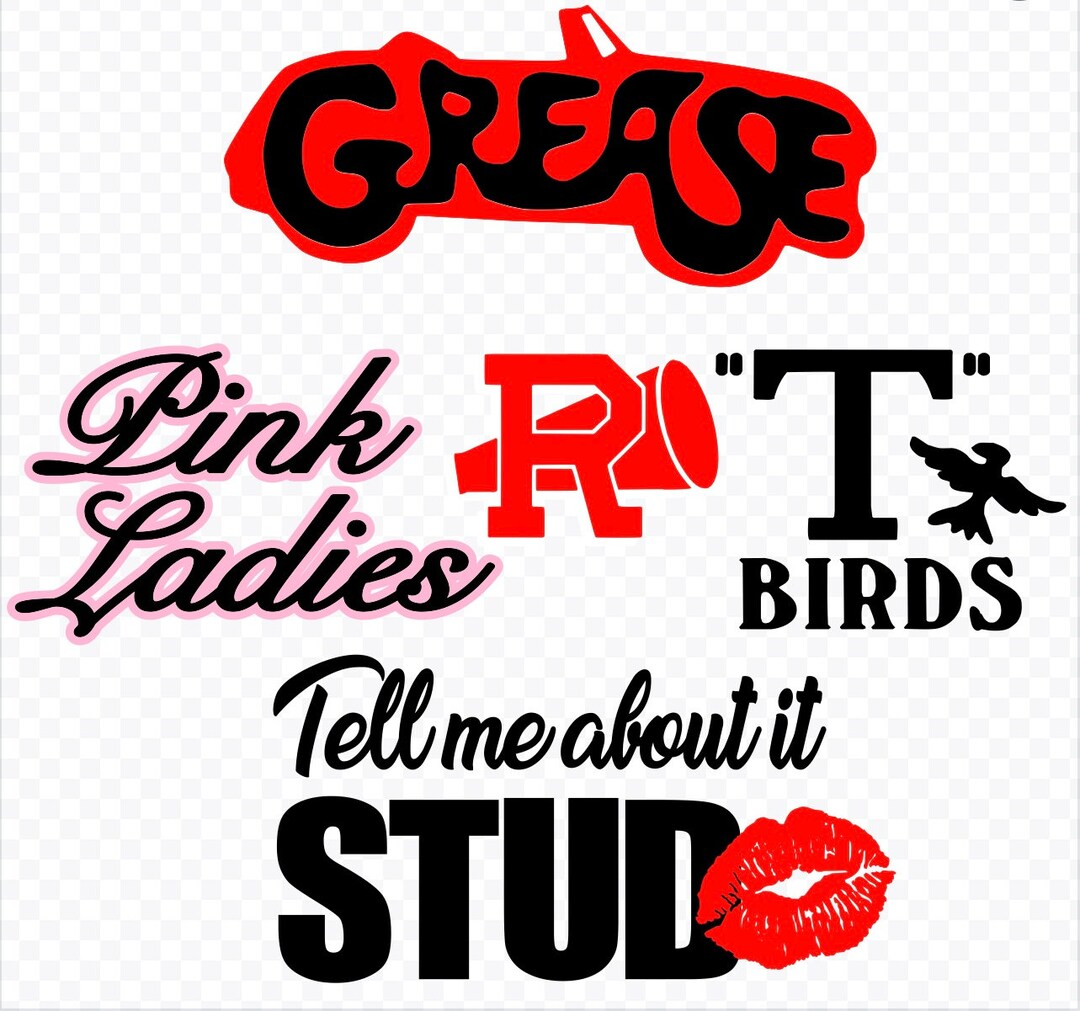 Grease Inspired Svg Png Cut Files Original Clip Art Images Instant ...