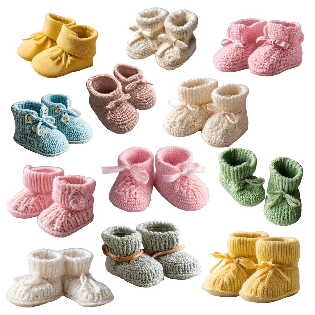 Baby Booties Clip Art Set Instant Download High Quality Images Cut ...
