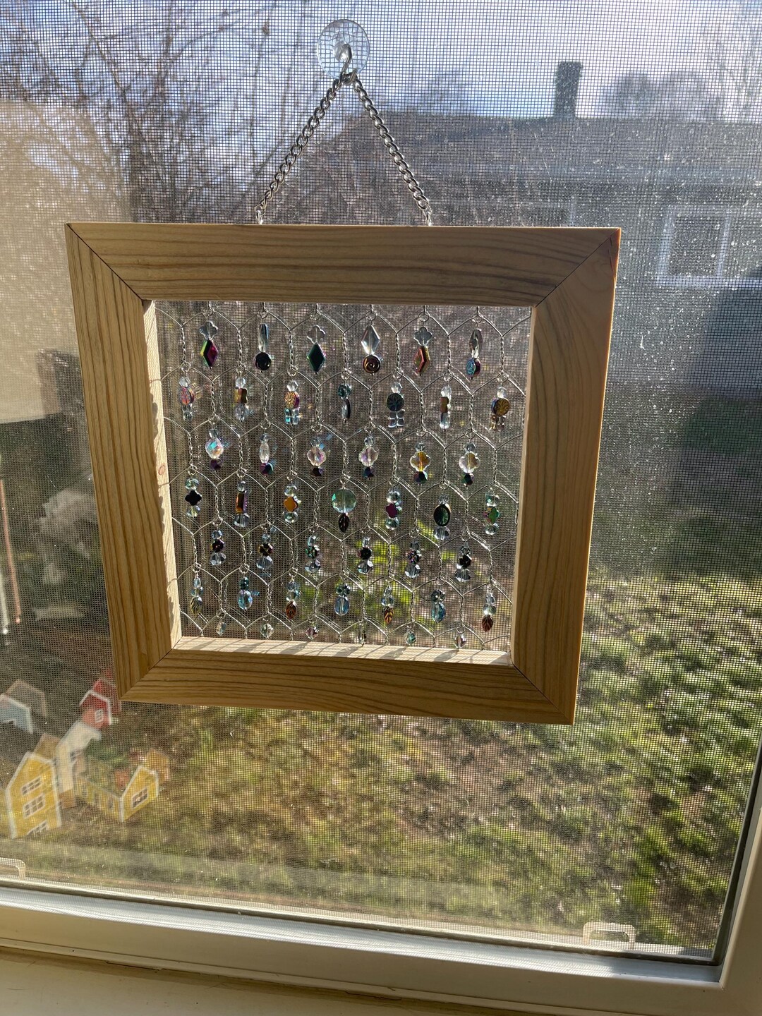 Iridescent Chicken Wire Sun Catcher - Etsy