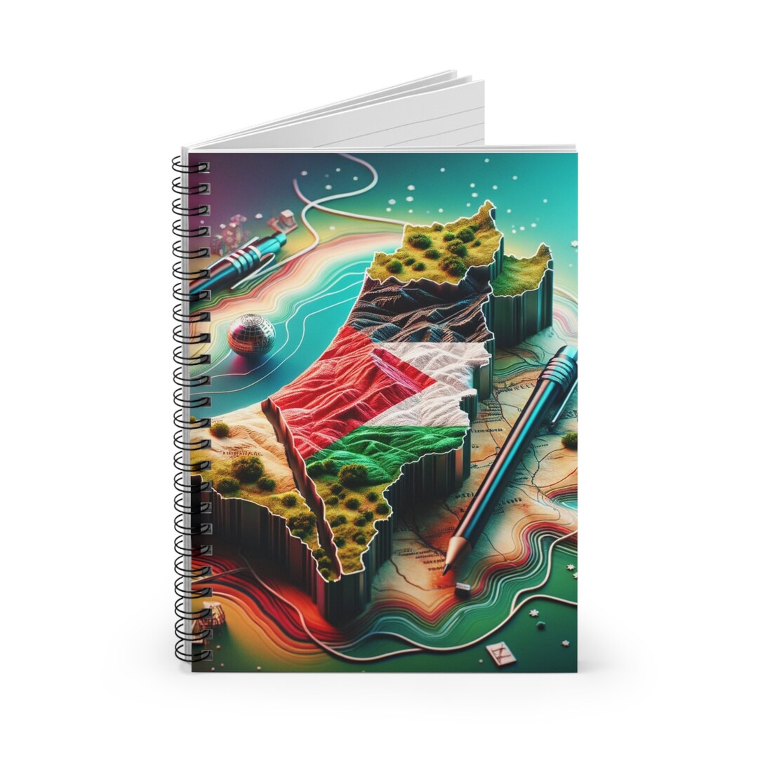 Navigating History: Spiral Notebook With 3D Map - Etsy