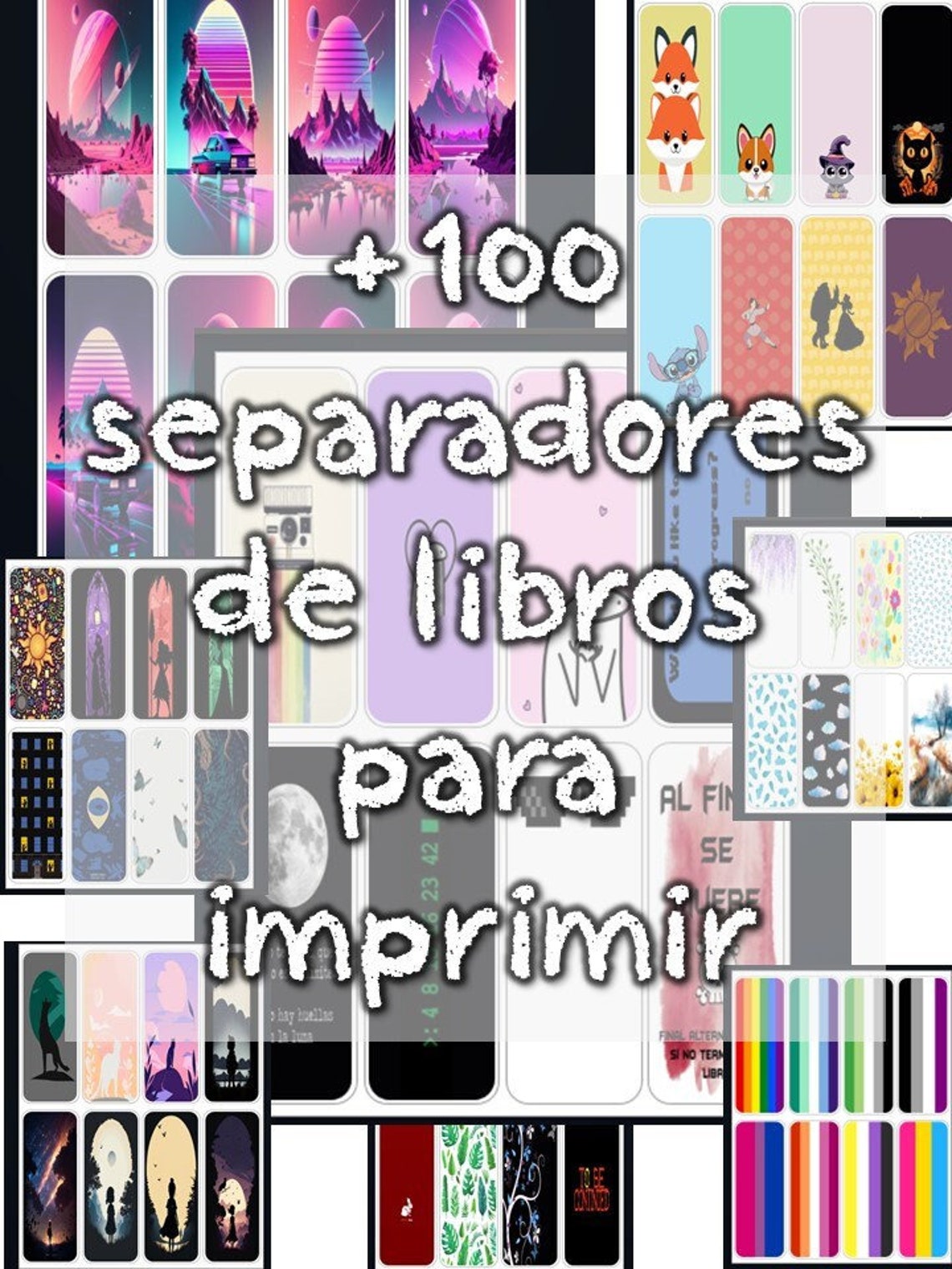Separadores de libros para imprimir - Etsy México