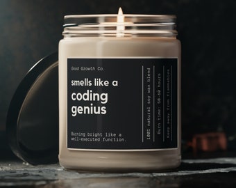 Smells Like Coding Genius Candle, Programmer Gift, Coder Gift - Etsy