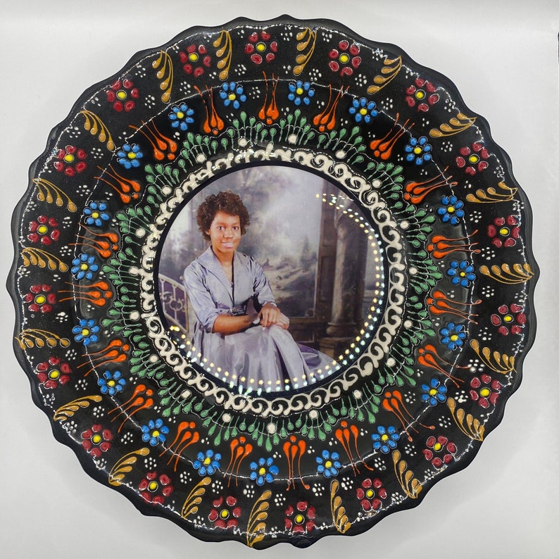 Custom Ceramic Plate With Photo, Decorative Handmade Custom Plate With ...