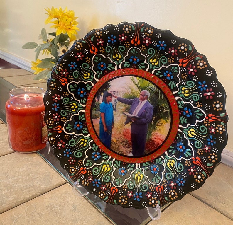 Custom Ceramic Plate With Photo, Decorative Handmade Custom Plate With ...