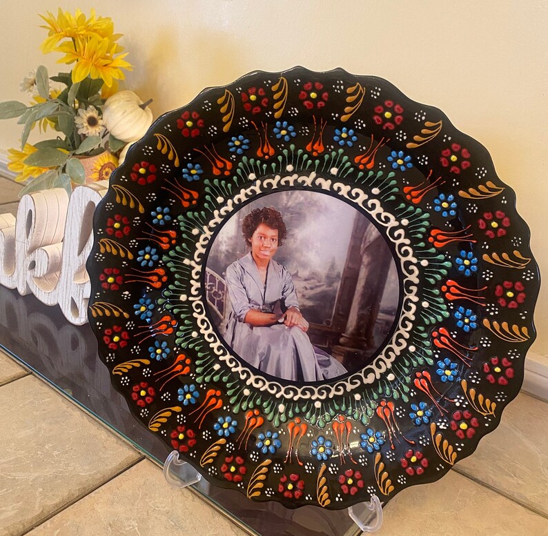 Custom Ceramic Plate With Photo, Decorative Handmade Custom Plate With ...