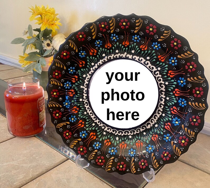 Custom Ceramic Plate With Photo, Decorative Handmade Custom Plate With ...