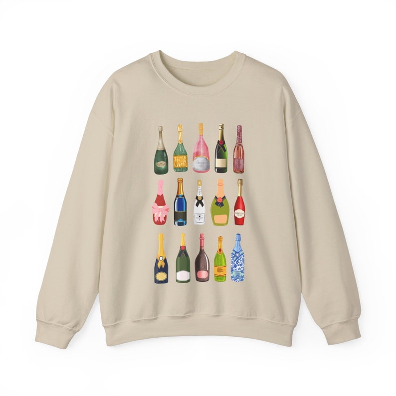 Champagne Sweatshirt Champagne Shirt Champagne Lovers Champagne Bottles ...