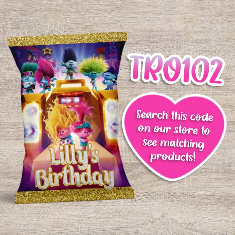 Trolls Gift Bag Labels - Trolls 3 - Band Together - Poppy - Trolls ...