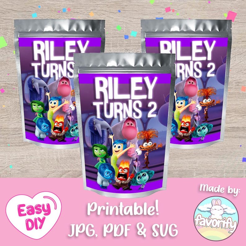 Inside Out Juice Pouch Labels Intensamente Inside Out Party Rice Treats ...