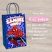Spiderman Gift Bags Label Favor Bag Labels Spider-man Peter Parker ...