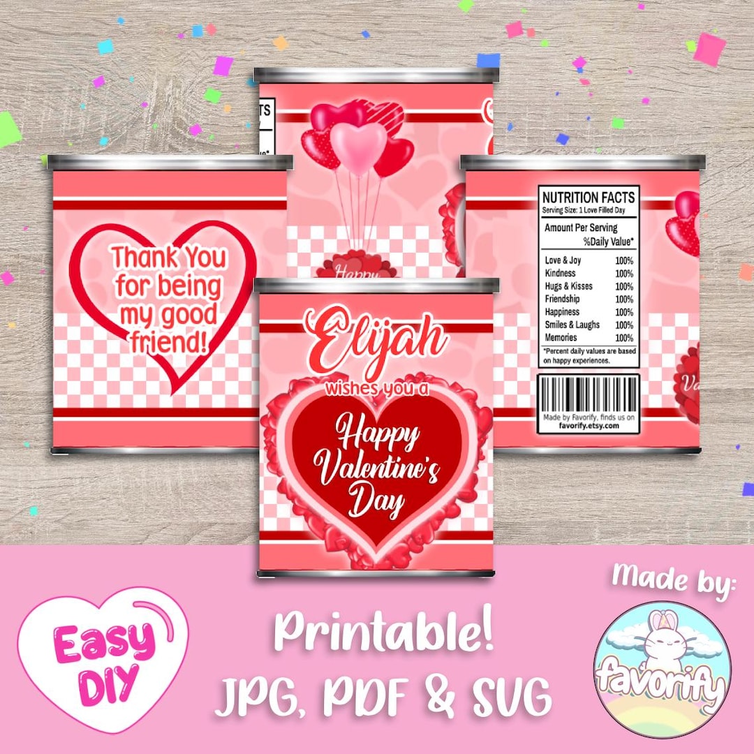 Valentine's Day Pringles Label - Friends Valentines - Pringles Wrap ...