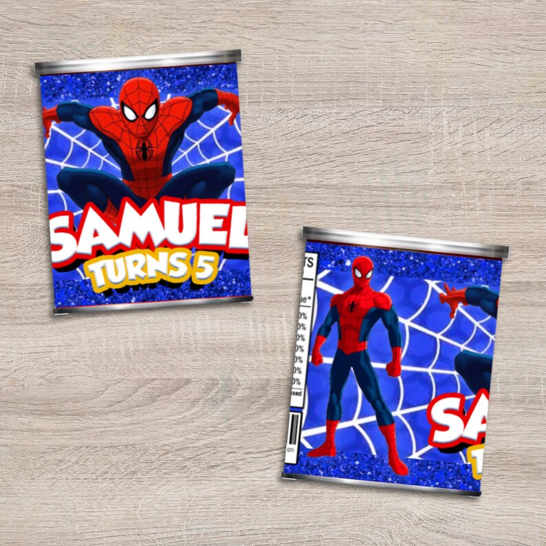 Spiderman Pringles Label Pringles Wrap Chips Can Spider-man Peter ...