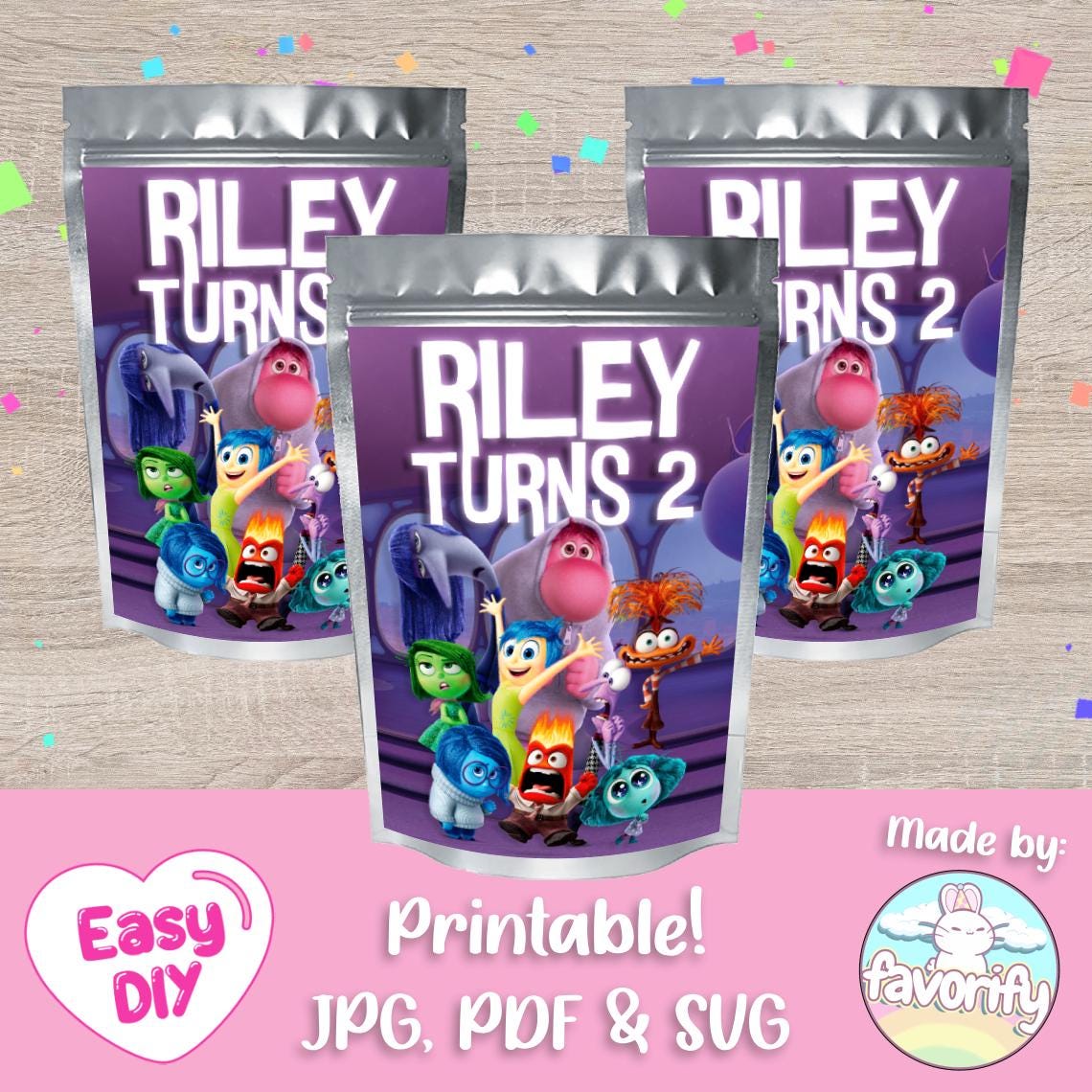 Inside Out Juice Pouch Labels Intensamente Inside Out Party Rice Treats ...