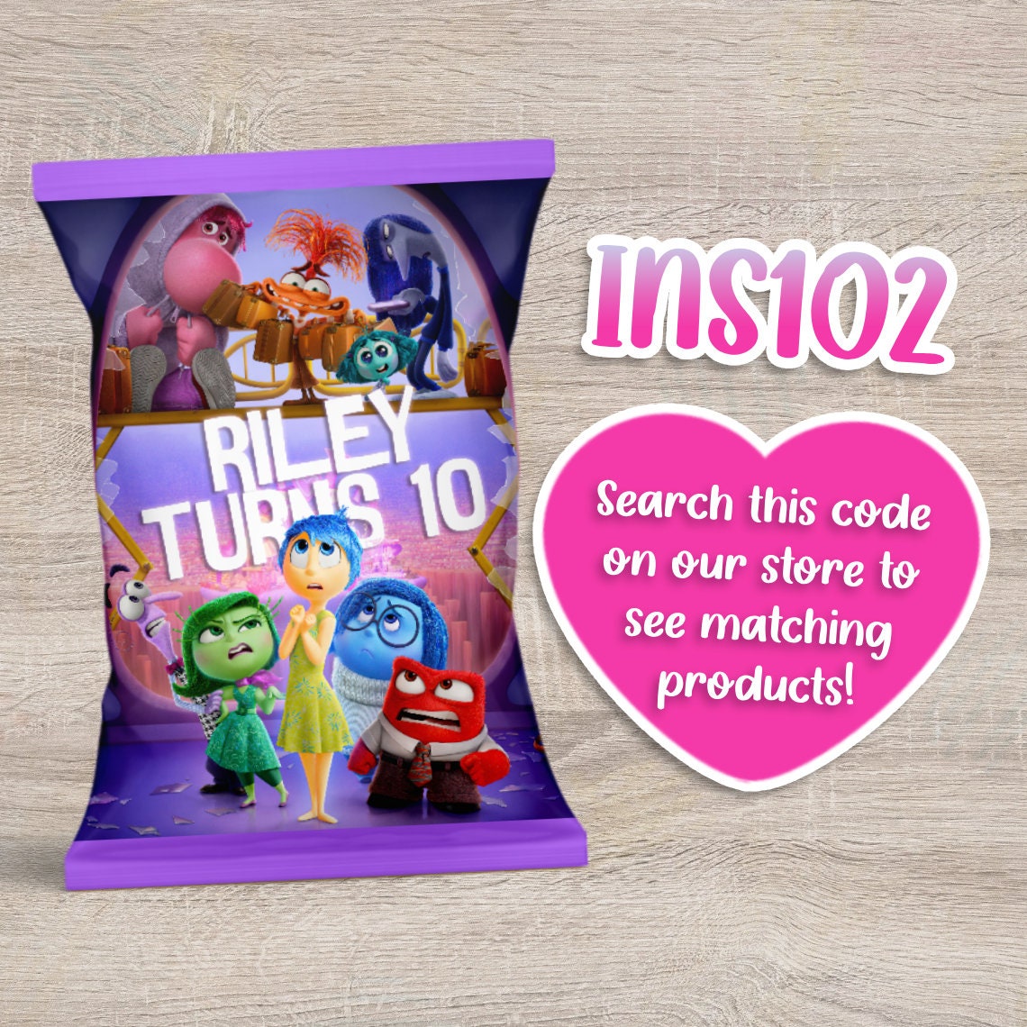 Inside Out Chip Bags Wrapper - Intensamente - Inside Out Party - Inside ...